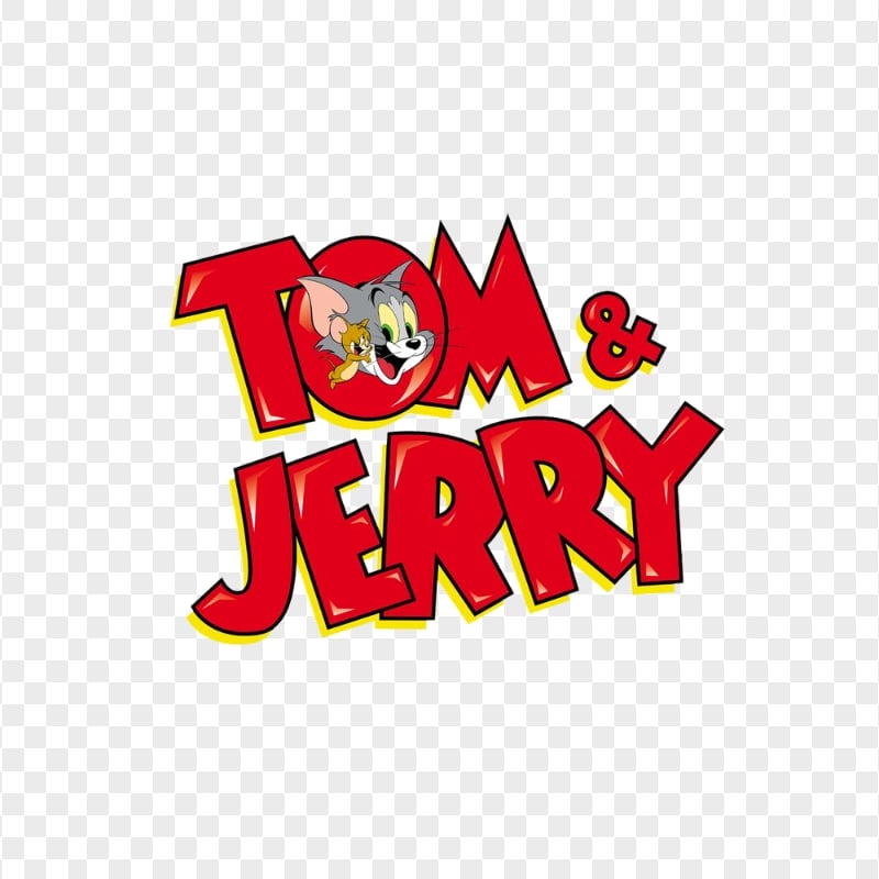 Tom And Jerry Logo Text With Characters Head PNG | Citypng