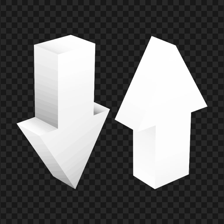 HD Two Way White Arrows PNG | Citypng