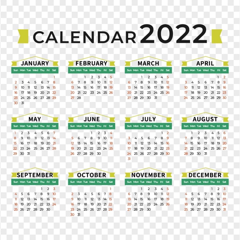 HD 2022 Calendar Transparent Background | Citypng