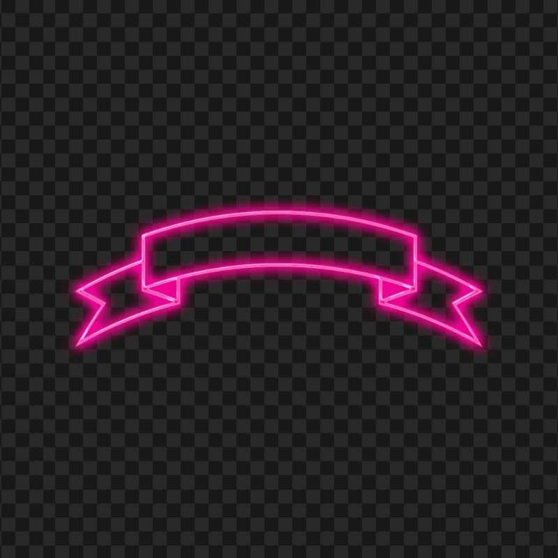 Pink Neon Banner Ribbon PNG | Citypng