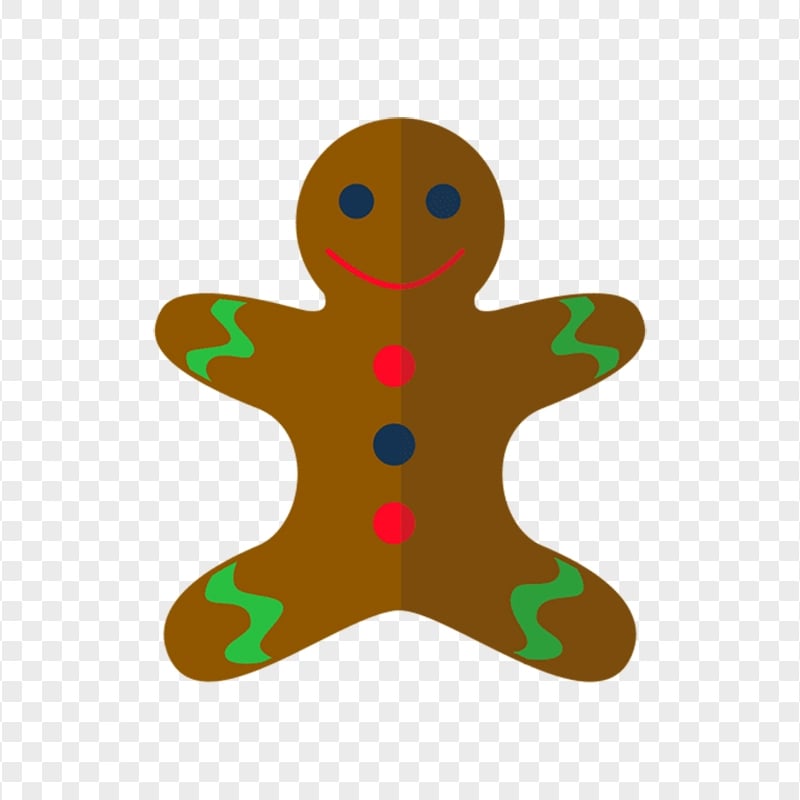 Flat Clipart Gingerbread Man Icon PNG | Citypng