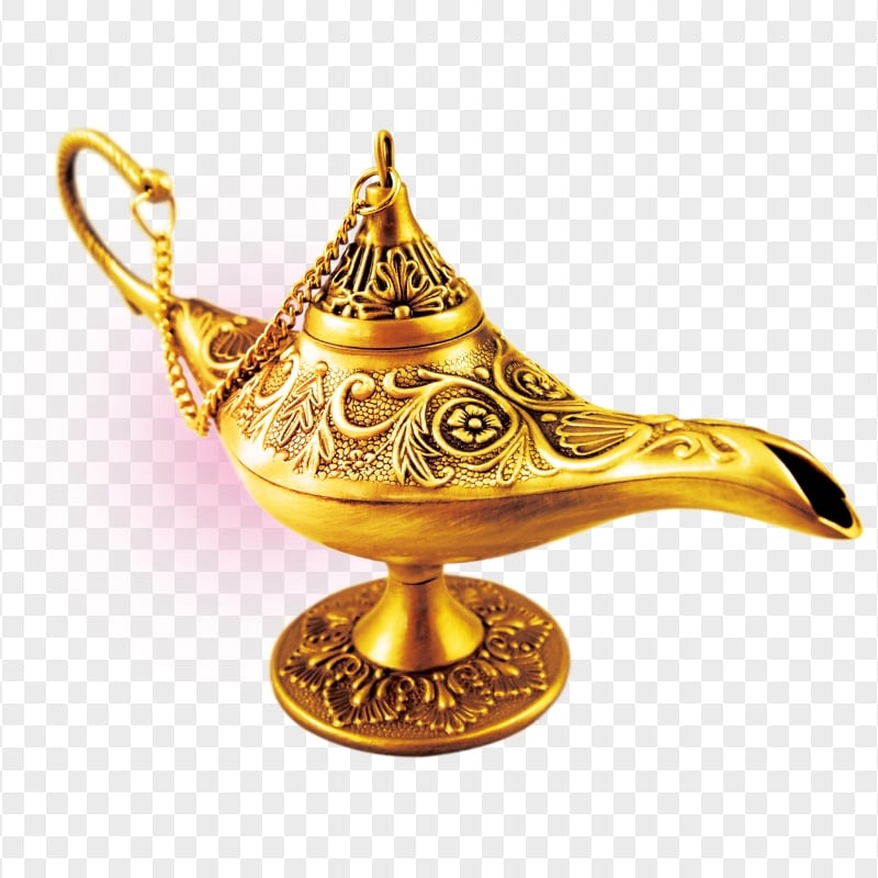 Gold Genie Aladdin Lamp PNG | Citypng