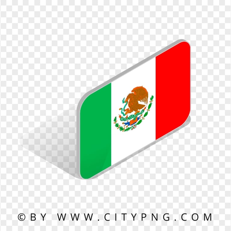 Mexico Isometric 3D Flag Icon HD Transparent PNG | Citypng