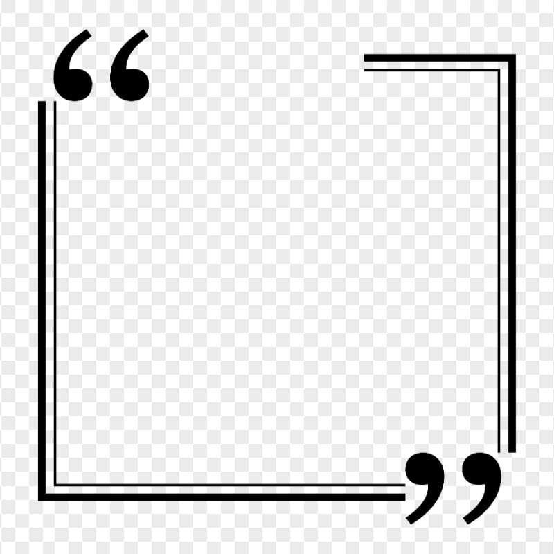 Black Quote Square Vector Frame Transparent PNG | Citypng