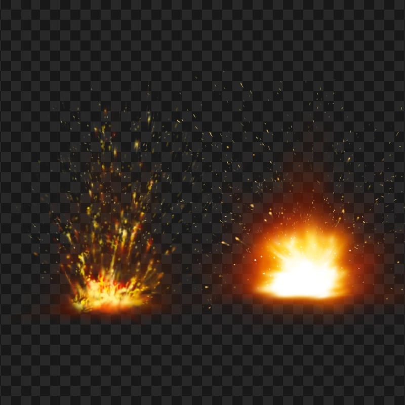 HD Two Real Fire Explosion PNG | Citypng