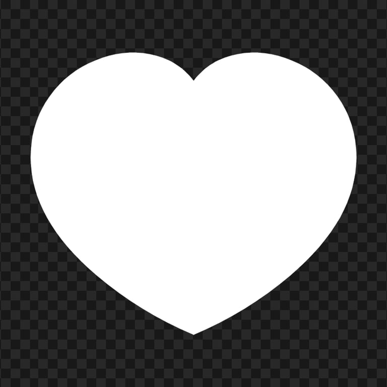 HD White Large Heart Icon PNG | Citypng