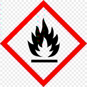 HD Fire Hazard Flammable Caution Red Sign PNG | Citypng