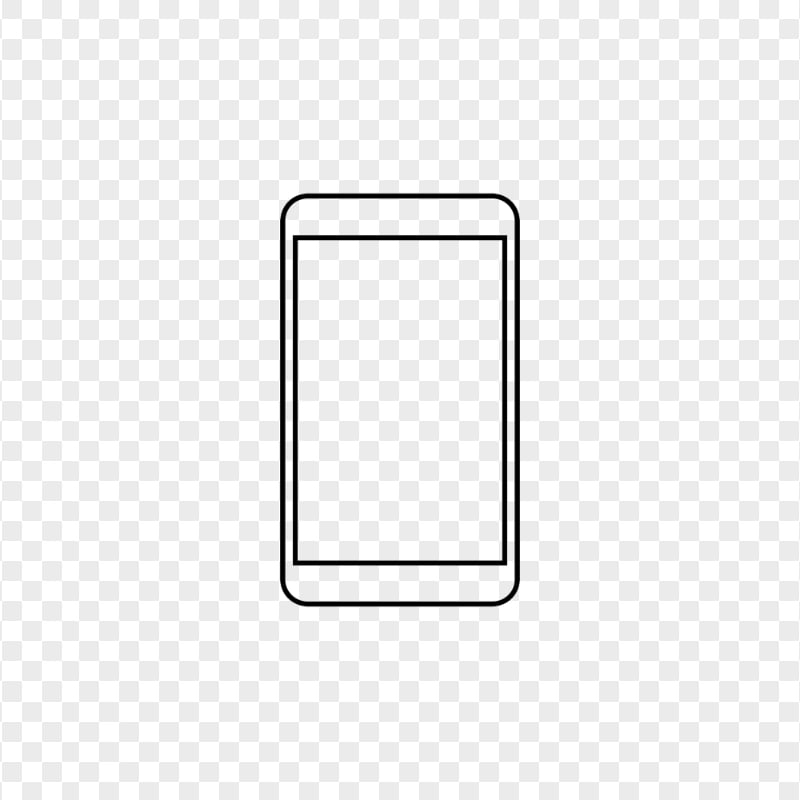 HD Black Outline Modern Smartphone Icon Transparent PNG | Citypng