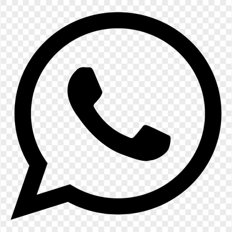 HD Black Outline WhatsApp Wa Whats App Logo Icon PNG | Citypng