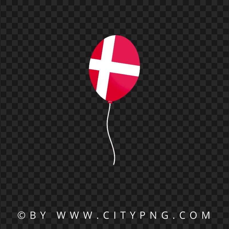 Denmark Flag Balloon Transparent Background | Citypng