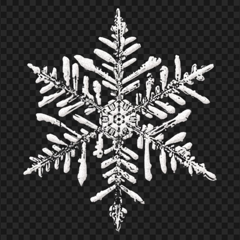 Realistic Snowflake With Transparent Background