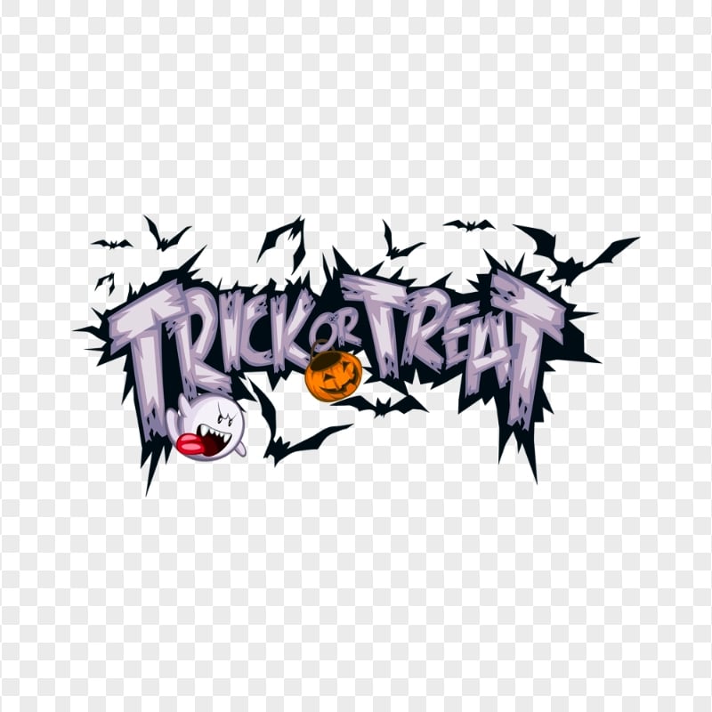 Halloween Trick Or Treat Logo PNG Image | Citypng