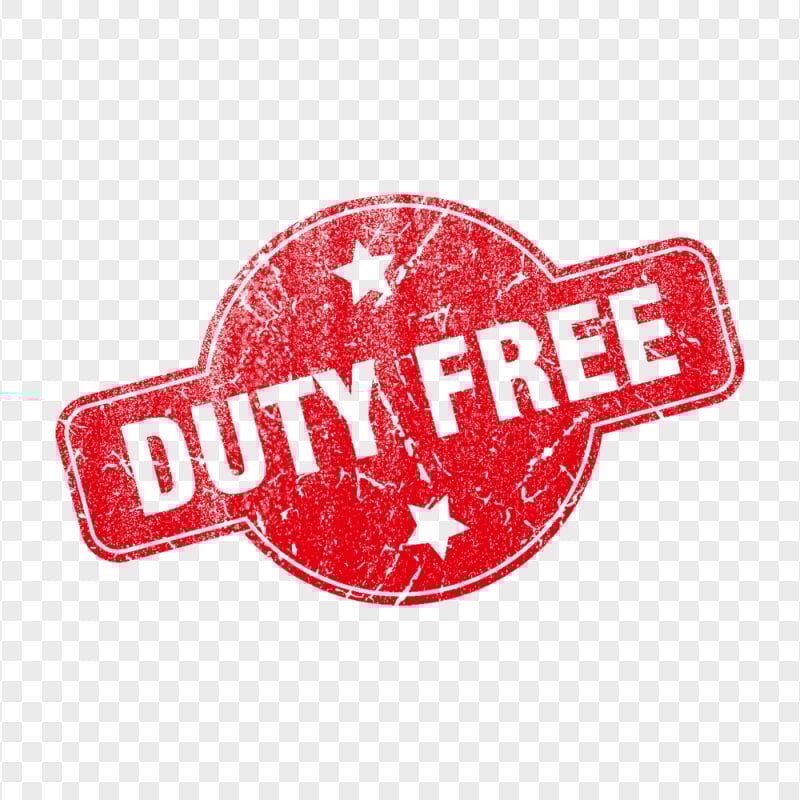 HD Duty Free Red Stamp Transparent PNG | Citypng