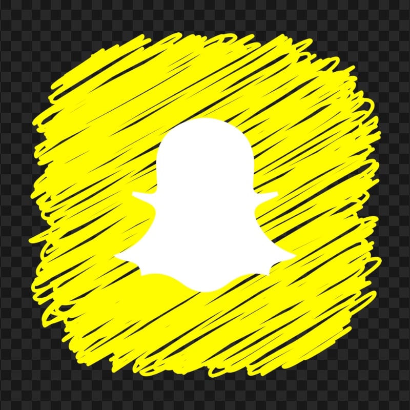HD Snapchat Yellow Icon Scribble Art Style PNG Image | Citypng
