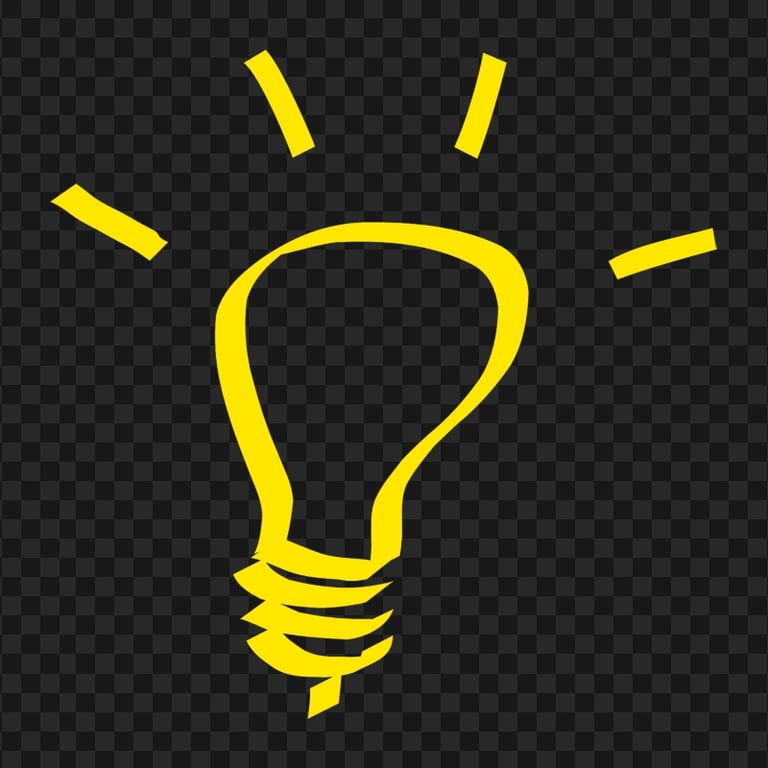 Yellow Bulb Idea Clipart Icon PNG | Citypng