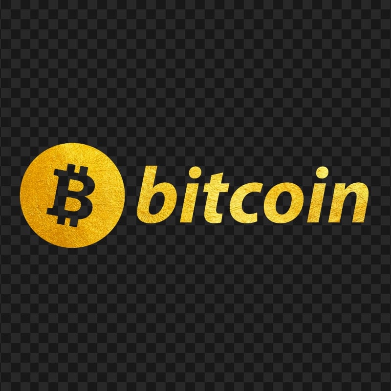 HD Gold BTC Bitcoin Text Logo PNG | Citypng