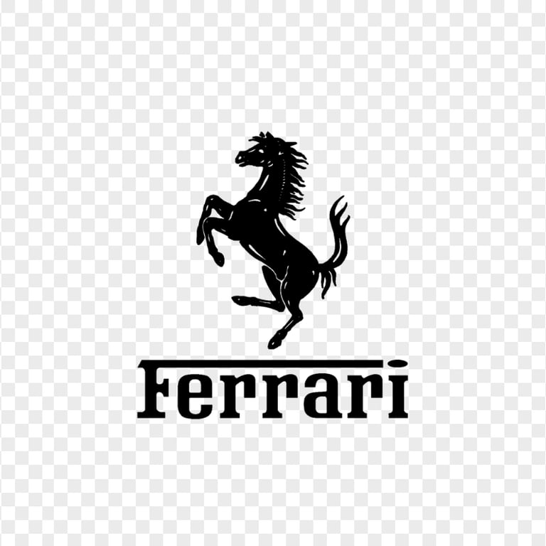 HD Ferrari Black Logo Transparent PNG | Citypng
