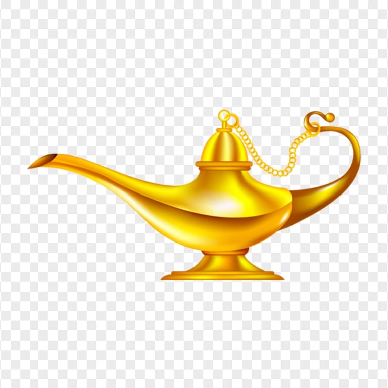 HD Aladdin Magic Lamp Cartoon Illustration PNG | Citypng