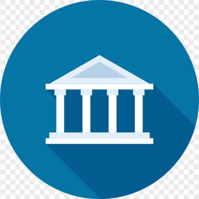 FREE Round Blue Bank Icon PNG | Citypng