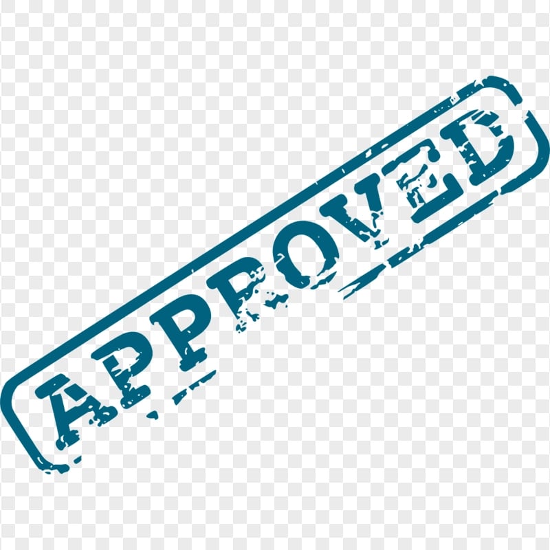 HD Blue Approved Stamp PNG | Citypng