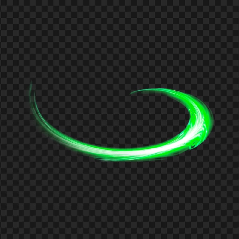 Luminous Green Wavy Line Light Effect FREE PNG | Citypng