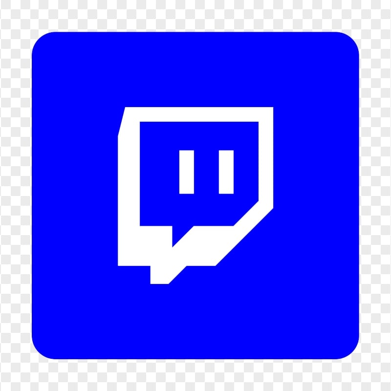 HD Dark Blue Twitch TV Square Icon Transparent Background PNG | Citypng
