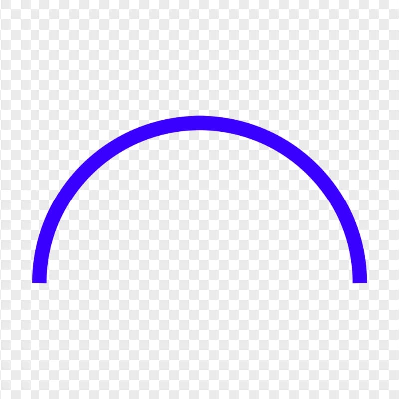 Half Semi Circle Blue Border Frame PNG | Citypng