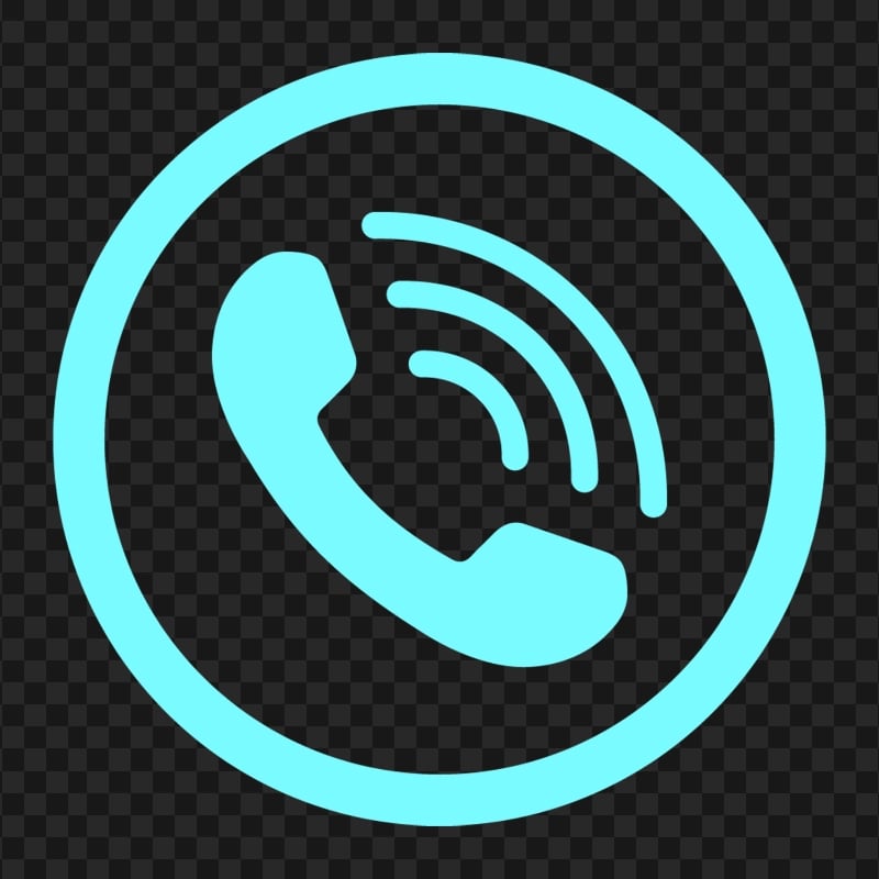 HD Aqua Blue Round Circle Phone Icon PNG | Citypng