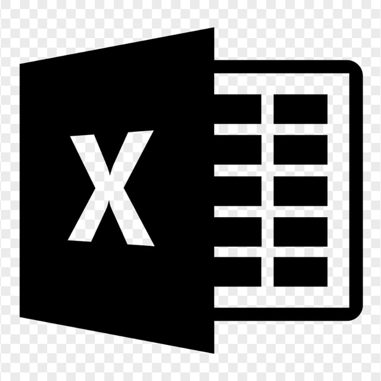 Microsoft Excel Black Logo HD PNG | Citypng