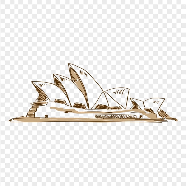 Opera House Sydney Drawing Sketch PNG | Citypng