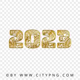 Simple Gold 2023 Text Letters PNG Image | Citypng