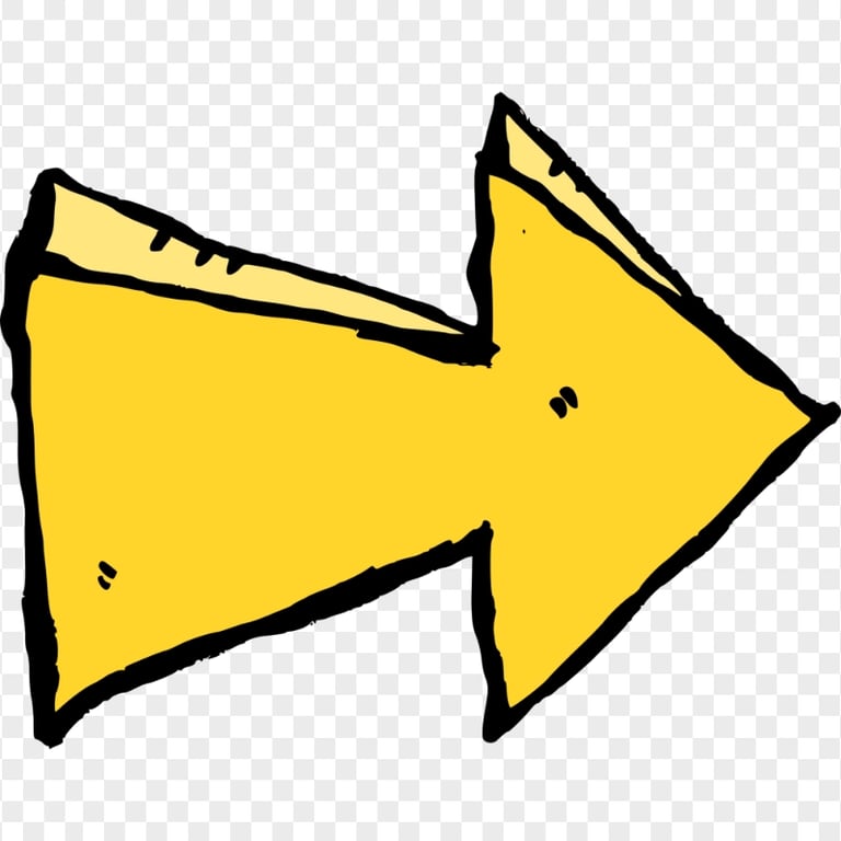 To Right Yellow Arrow Cartoon Clipart Comic Style | Citypng