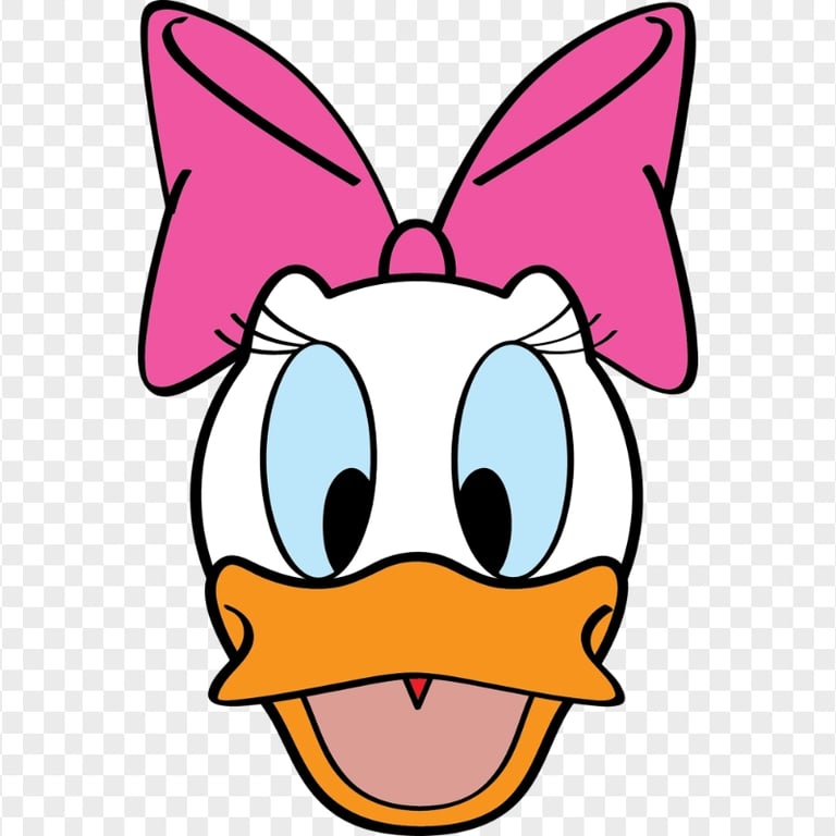 Cute Face Daisy Duck Disney Character PNG | Citypng