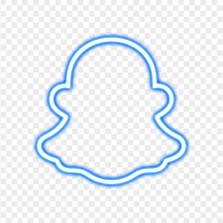 HD Blue Snapchat Neon Logo PNG | Citypng