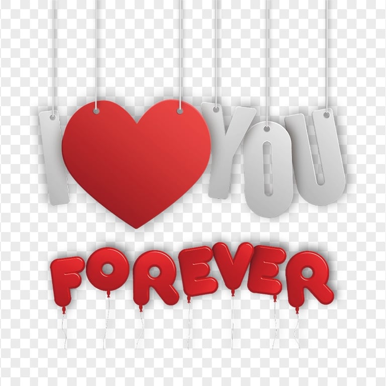 I Love You Forever Words Vector Design HD PNG | Citypng