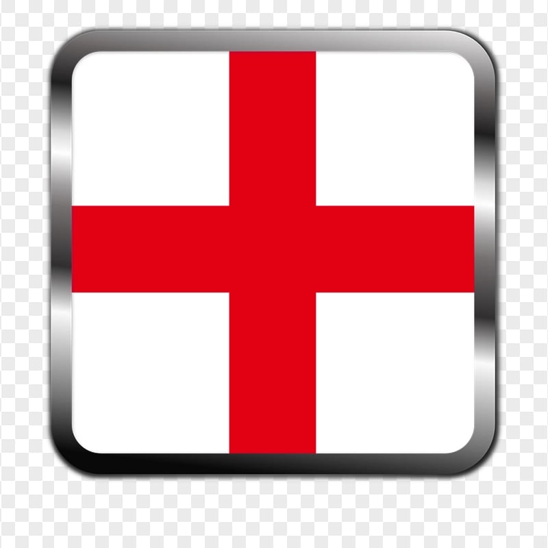 England Square Metal Framed Flag Icon FREE PNG | Citypng