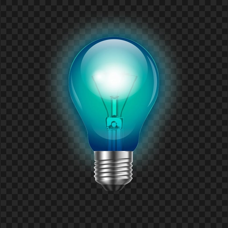 HD Glowing Bulb Blue Light PNG | Citypng