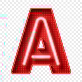 HD Red A Text Letter Alphabet Outline Neon PNG | Citypng