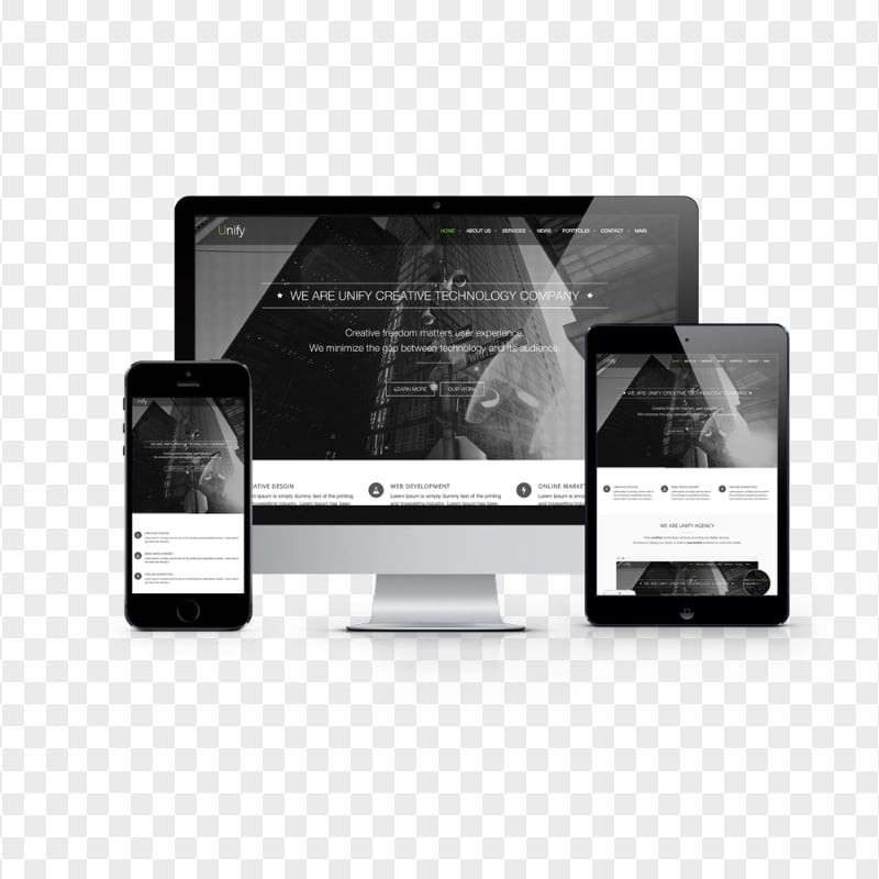 Apple Devices Mockup iMac iPad iPhone | Citypng