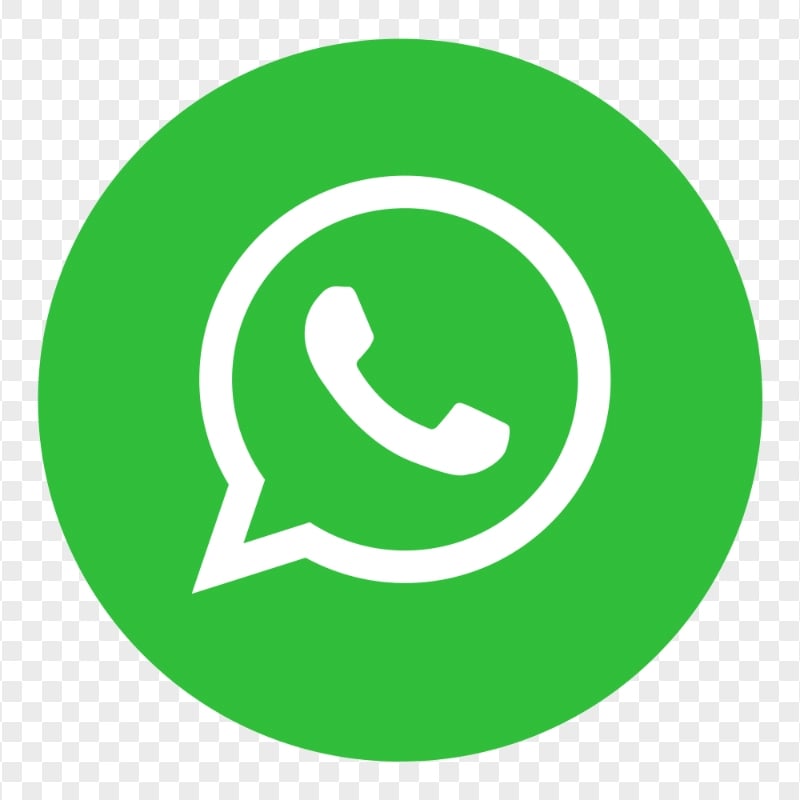 HD Round Circular Flat WhatsApp Green Logo Icon PNG | Citypng