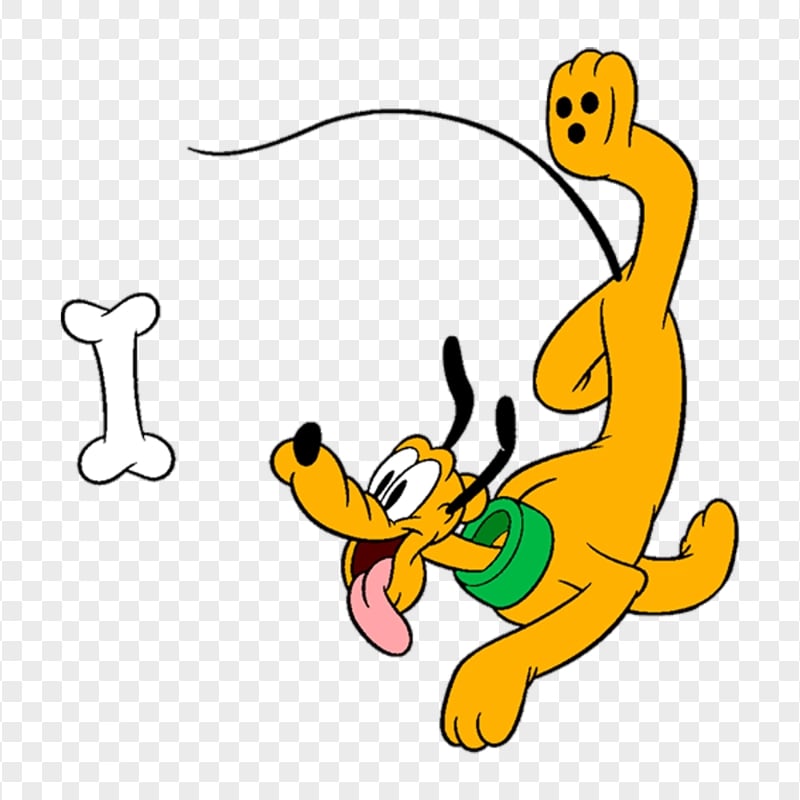 HD Cartoon Pluto Mickey Mouse Running For Bone PNG | Citypng