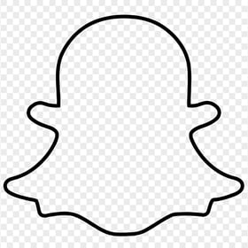 HD Red Snapchat Ghost Silhouette Logo Icon PNG Image | Citypng