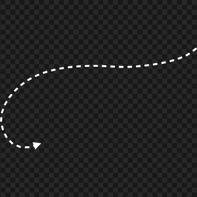 Curved Dotted Arrow Png
