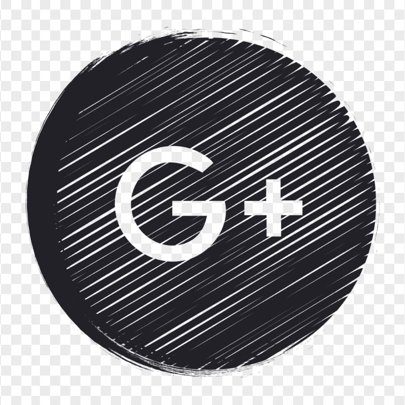 Black Scribble Pencil Style Round Google Plus Icon | Citypng