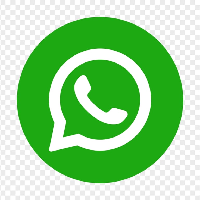 HD Round Shape Contains White Whatsapp Logo Icon PNG | Citypng