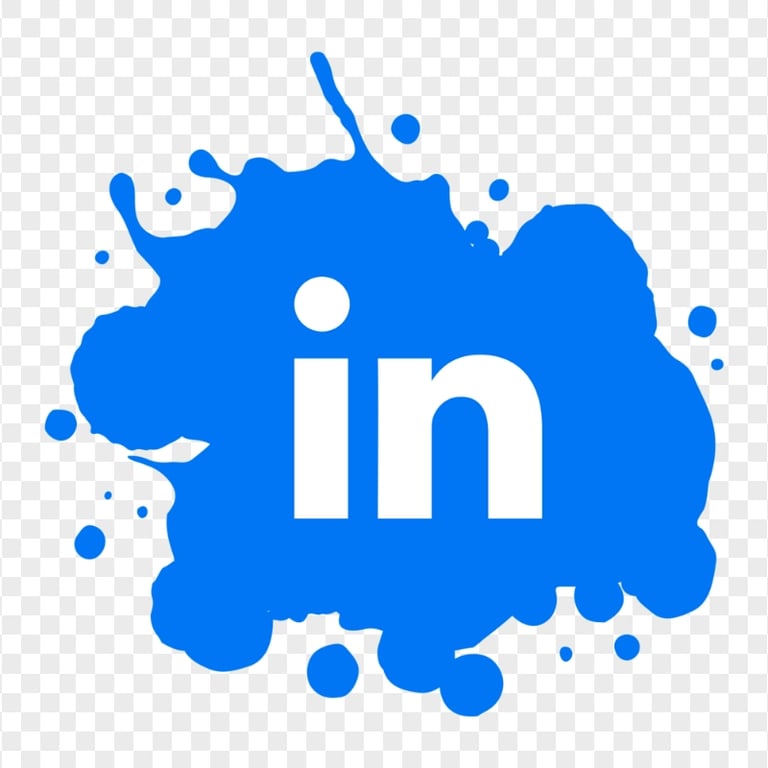 HD Blue Paint Splash Linkedin Icon Transparent PNG | Citypng