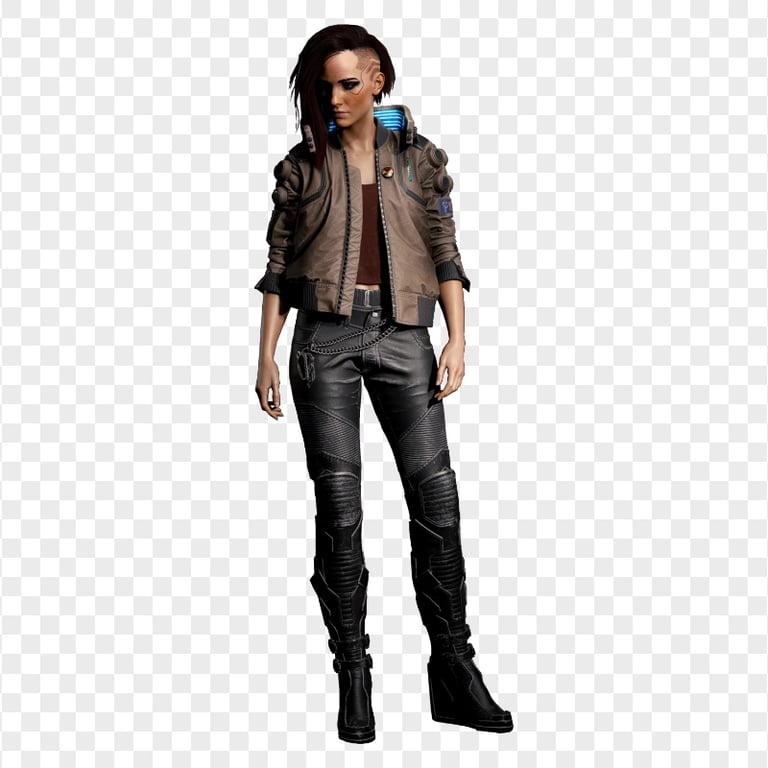 HD Cyberpunk 2077 Game V Female Character Full Body PNG | Citypng