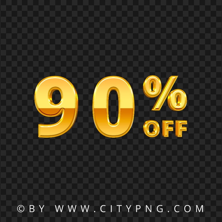 Discount 90 Percent Text On Fire Sign PNG | Citypng