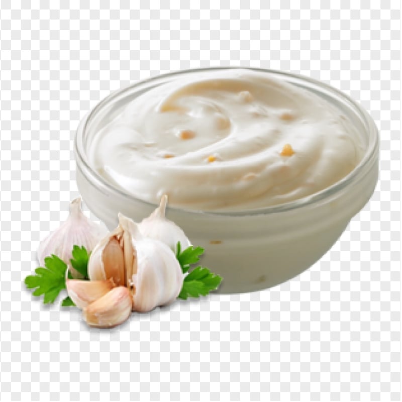 Garlic Mayonnaise Sauce Bowl Garlic Sauce Transparent PNG | Citypng