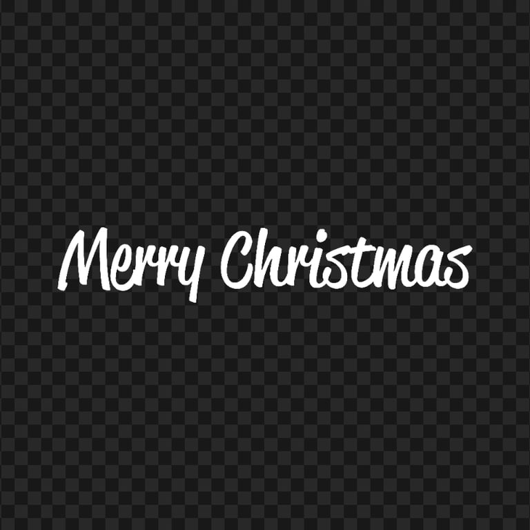 White Merry Christmas Text Typography HD PNG | Citypng